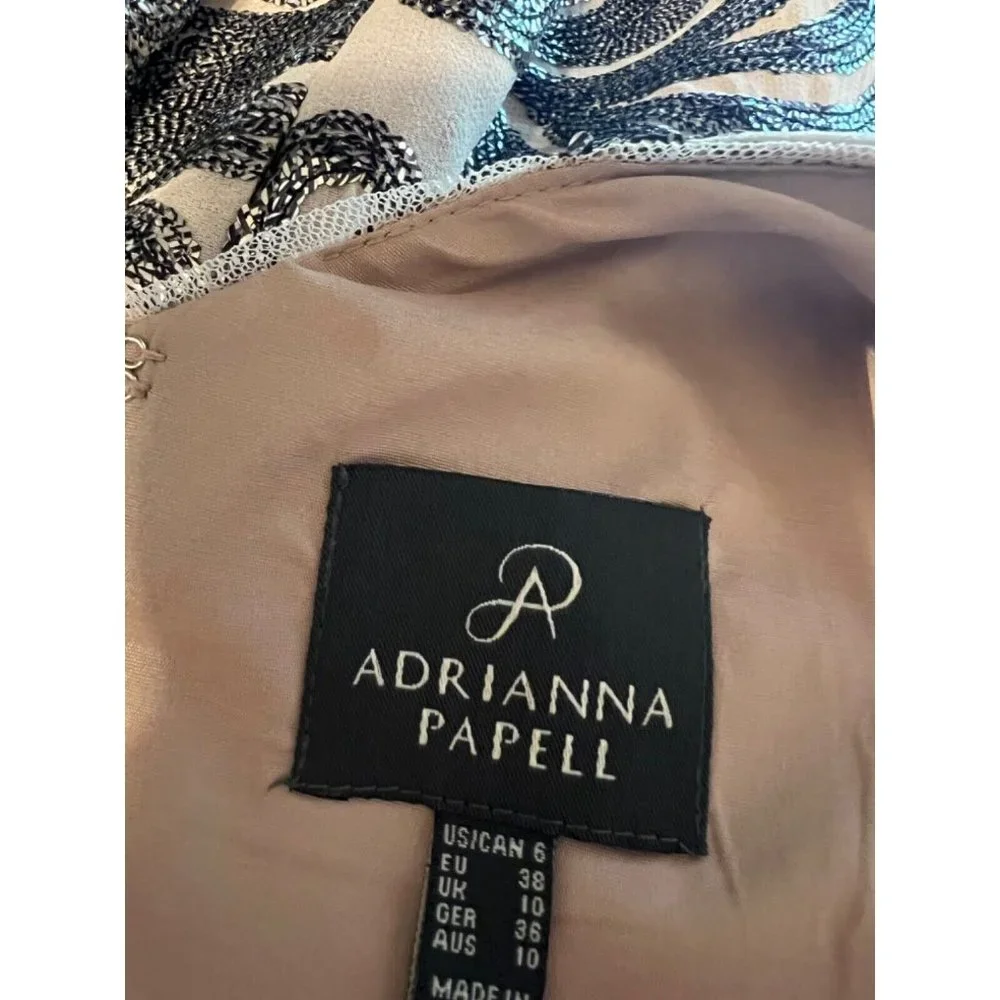 Adrianna Papell | Dresses | Adrianna Papell Sequin Dress 6 Champagne ...